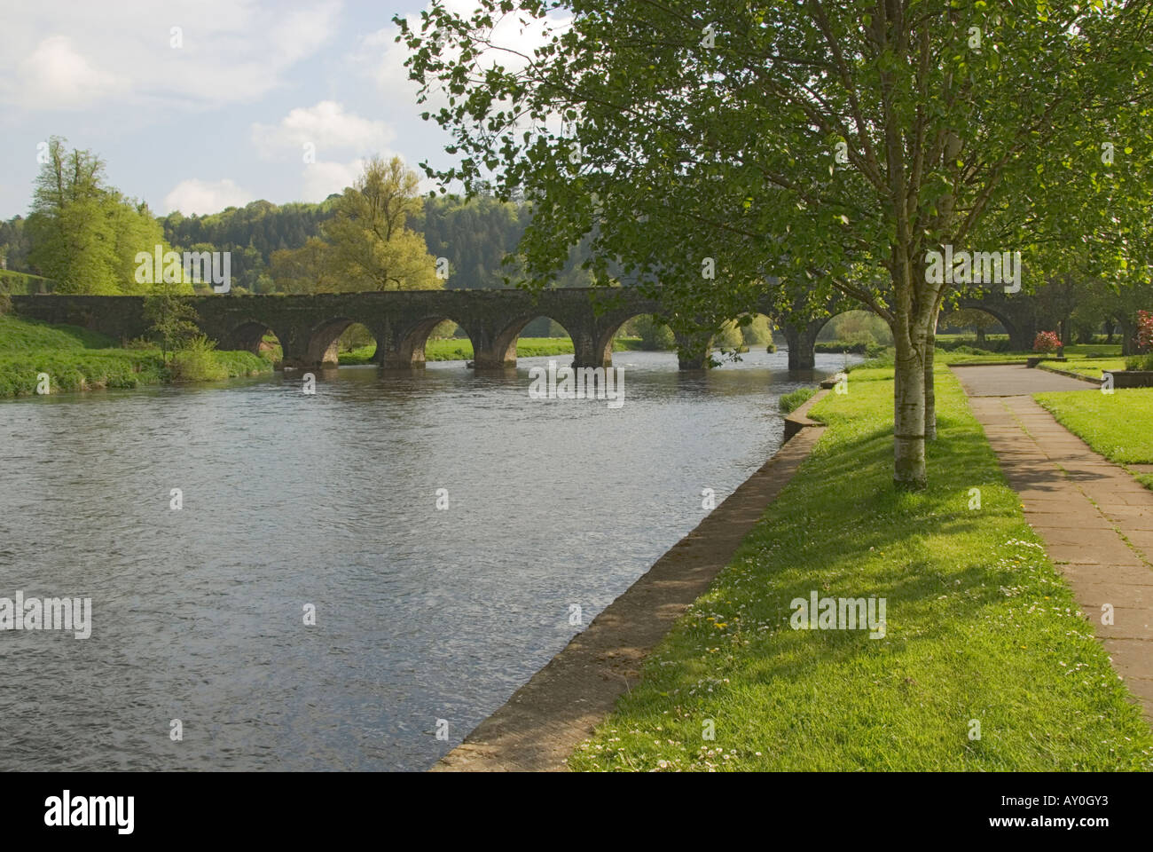 Ireland County Kilkenny Inistioge Nore River 18C bridge Stock Photo - Alamy
