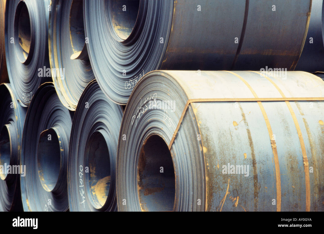 rolls of pressed steel just off the press at Khaoisiung based China ...