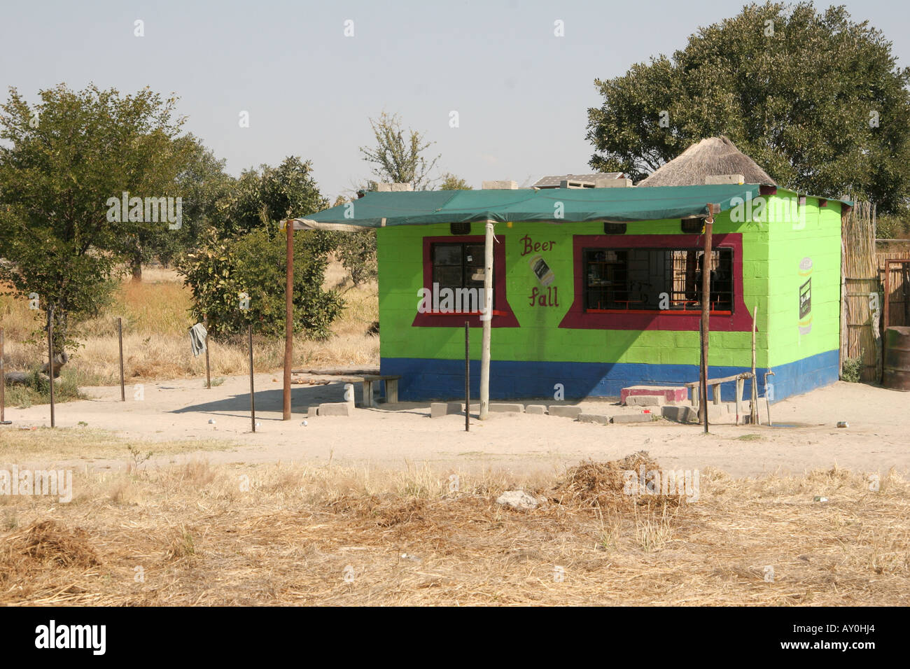 African Beer Hall in remote Botswana Stock Photo - Alamy
