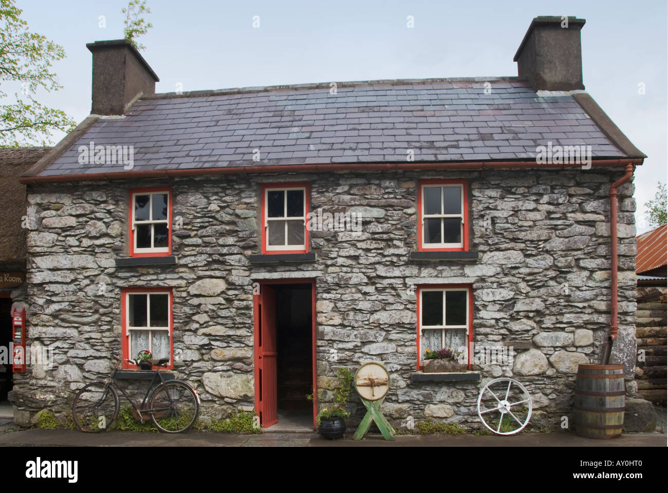 Ireland County Kerry Bonane near Kenmare Molly Gallivan's Cottage and ...