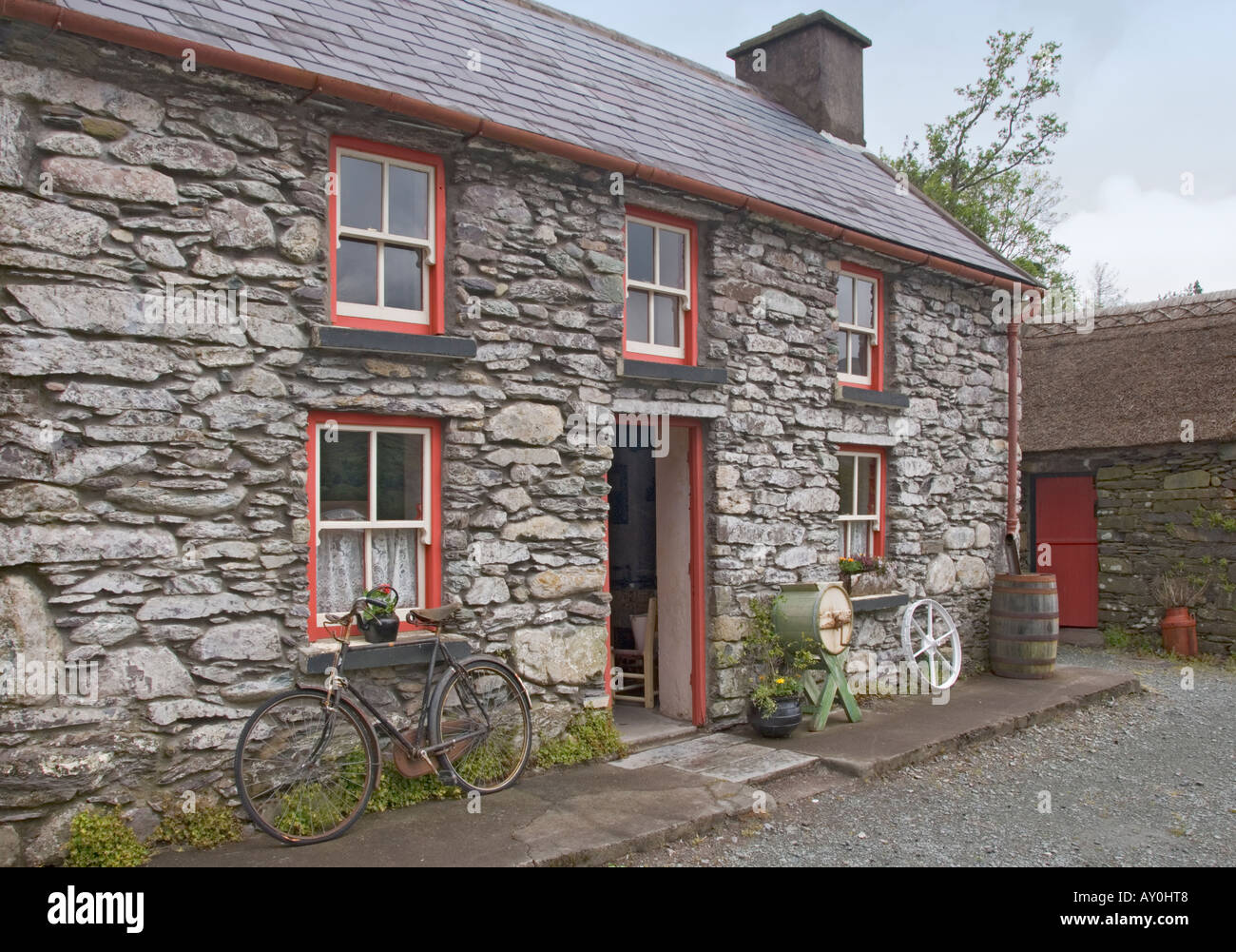 Ireland County Kerry Bonane near Kenmare Molly Gallivan's Cottage and ...