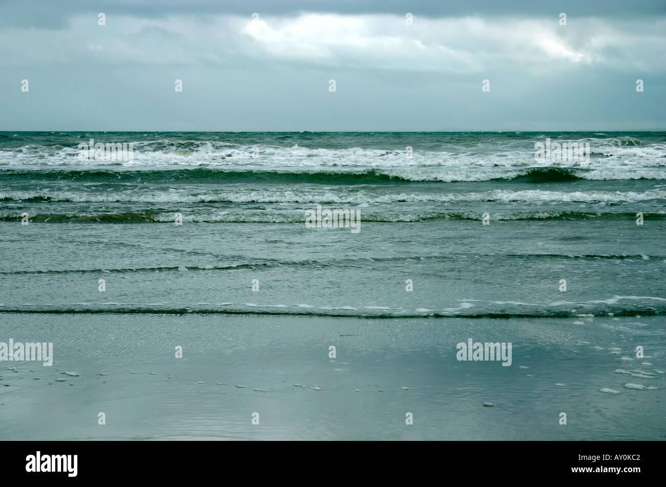 Rough sea and threatening dark sky Stock Photo - Alamy