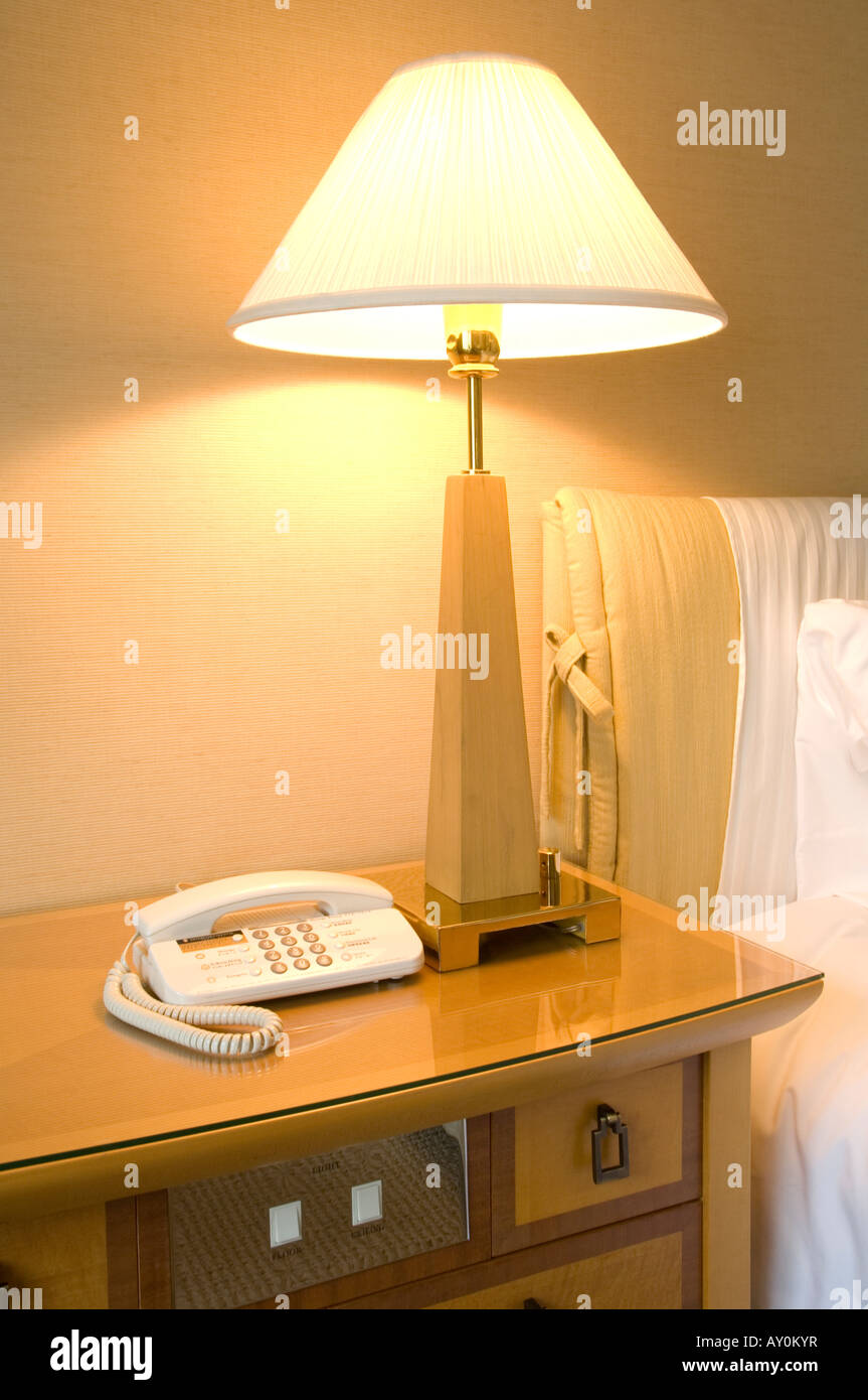 Telephone on table Stock Photo - Alamy