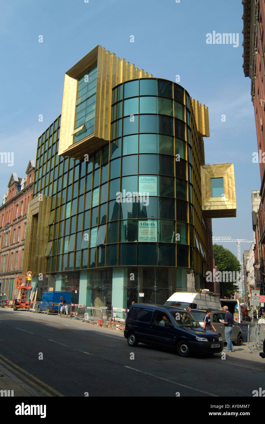 Modern building being completed in Hanover Street, Liverpool ...