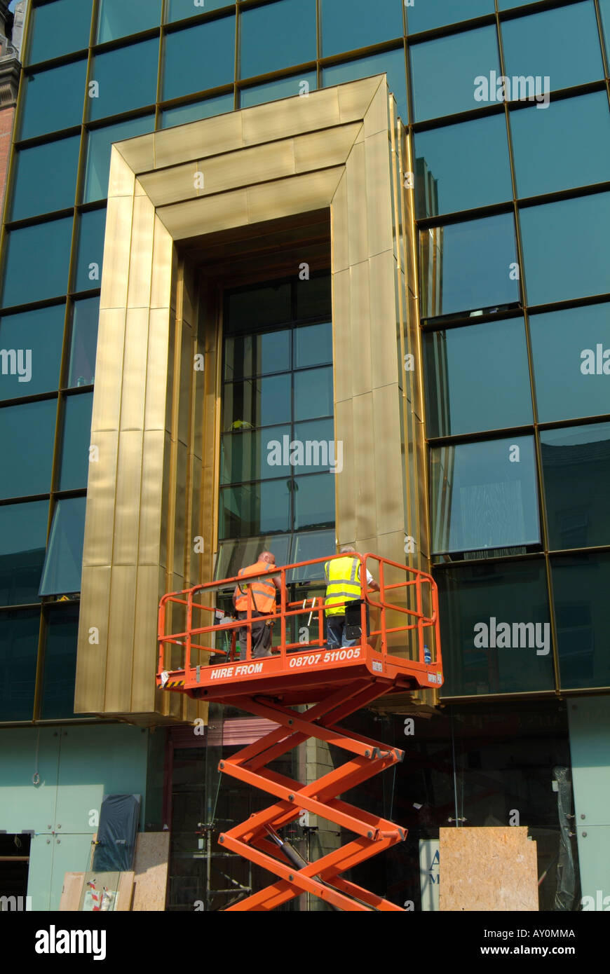 Modern building being completed in Hanover Street, Liverpool ...