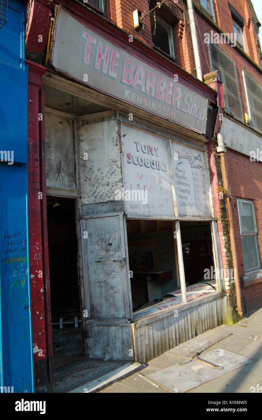 Vandalised Barber Shop on Kensingtons main street in deprived ...