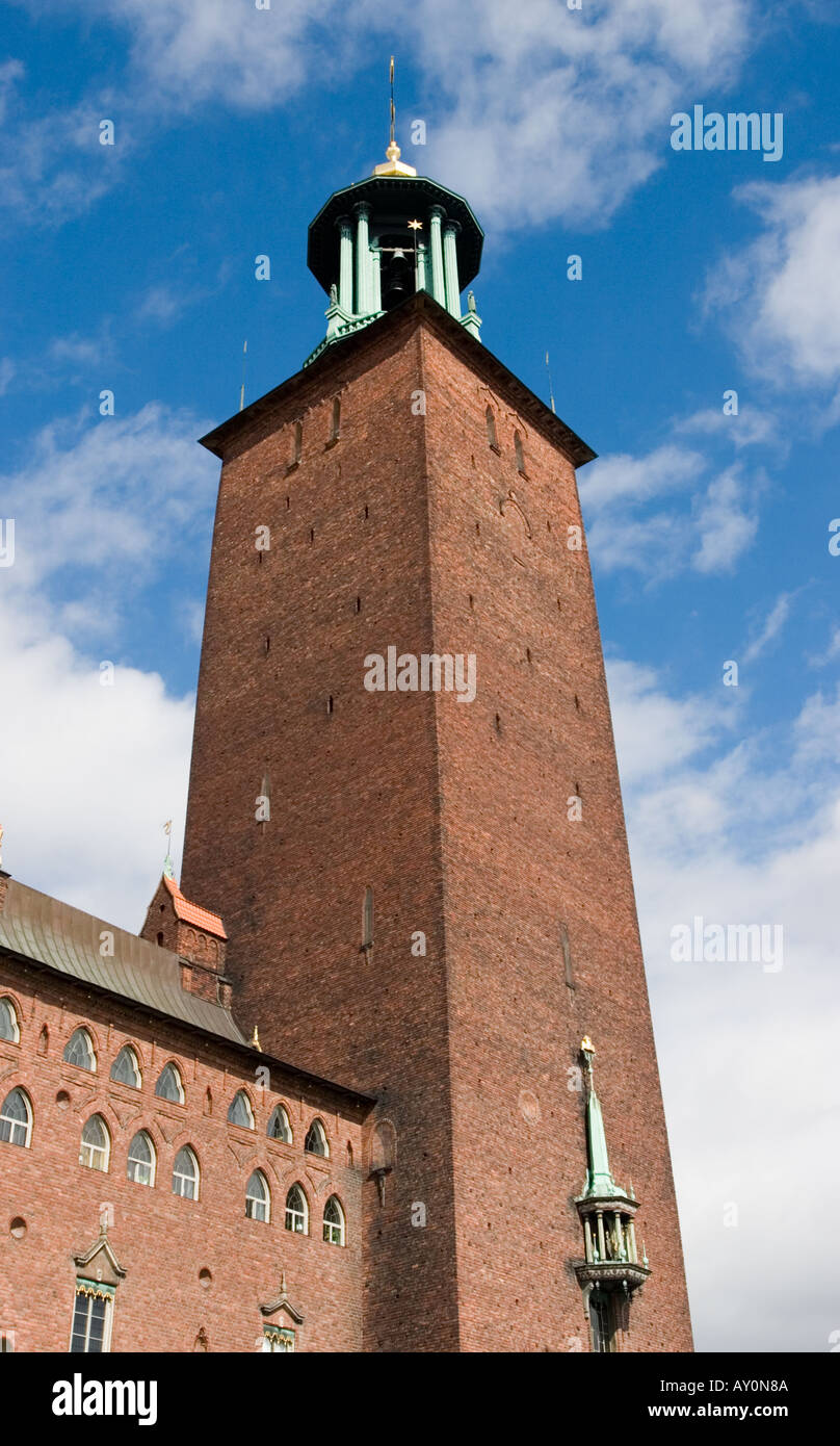 City Hall tower, Stockholm, Sweden Stock Photo - Alamy