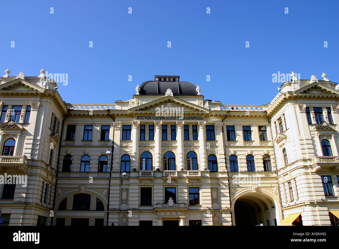 19th Century building in the city of Vilnius capital of Lithuania Stock ...