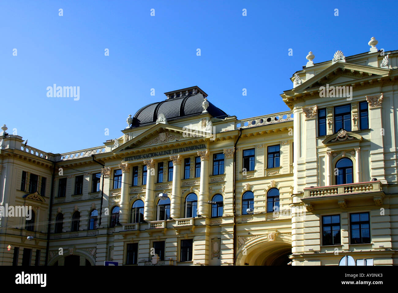 19th Century building in the city of Vilnius capital of Lithuania Stock ...