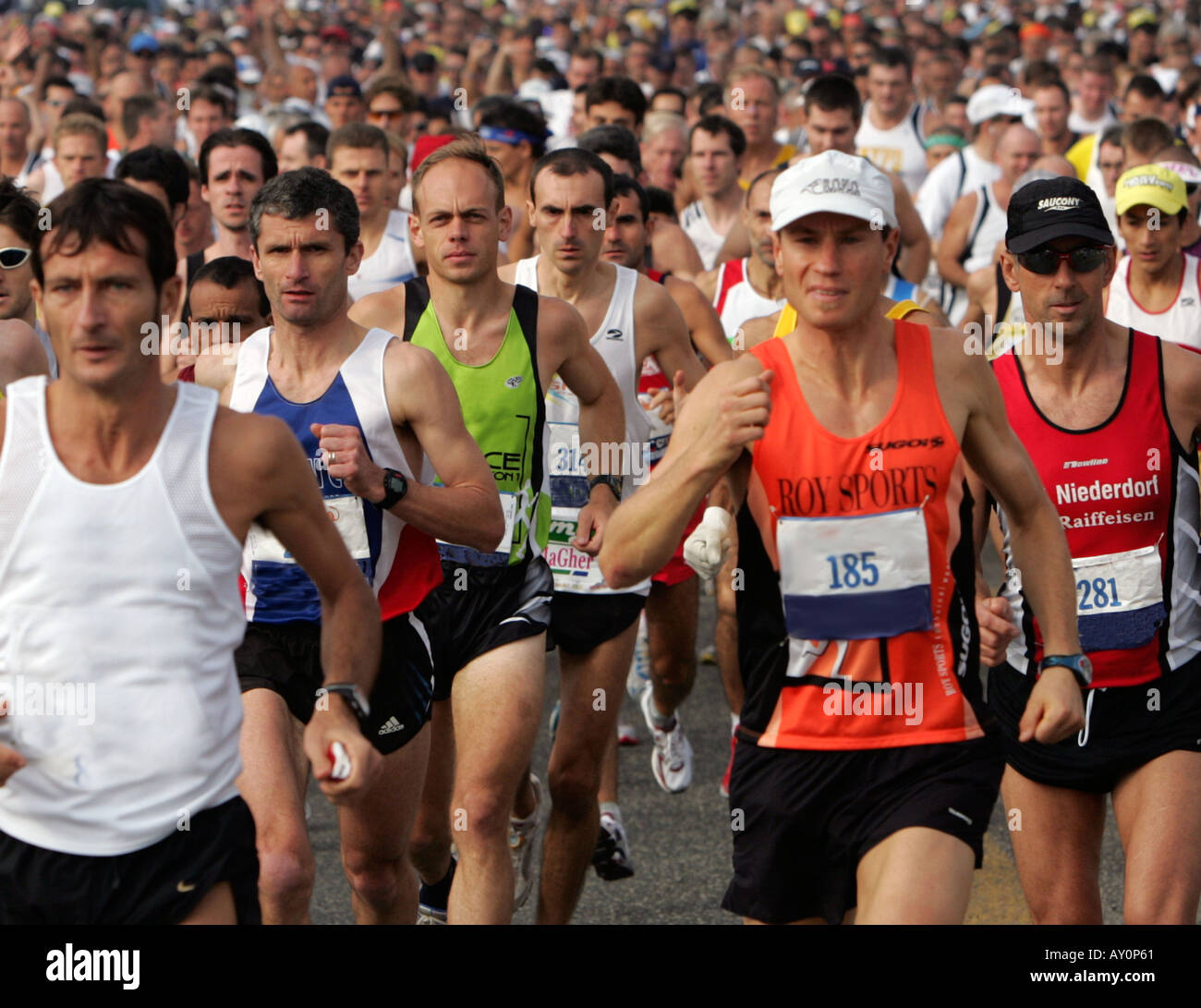 Marathon runners competing in a race Stock Photo - Alamy