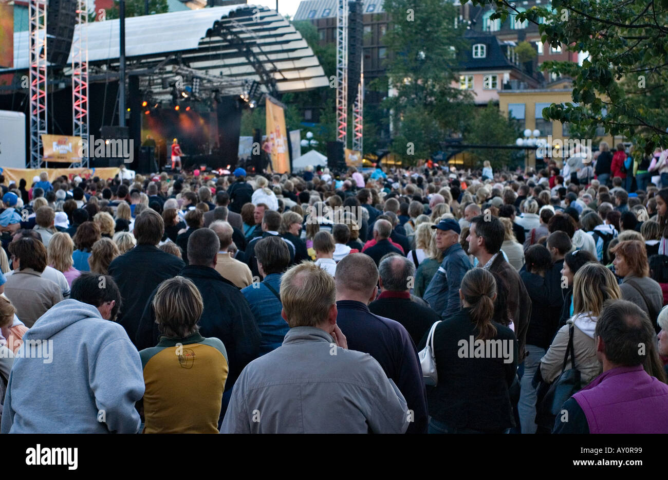 Rock concert at Kungstragarden, Stockholm, Sweden Stock Photo - Alamy