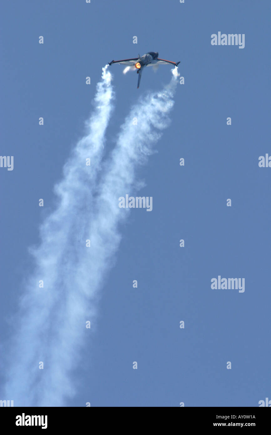 F16 military fighter jet performing an acrobatic display Stock Photo ...