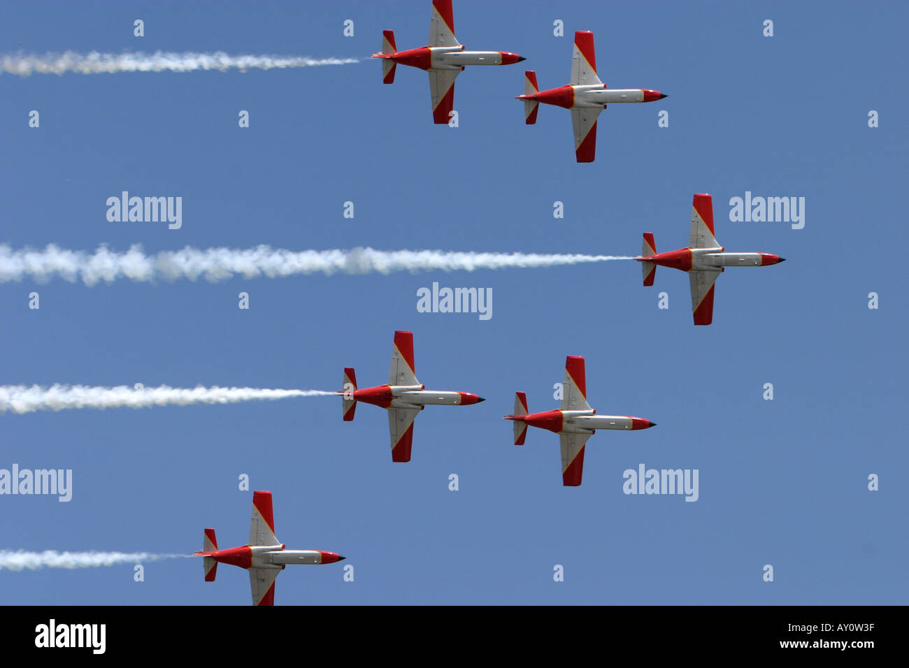 Patrulla Aguila Spanish aerobatic display team in action Stock Photo ...