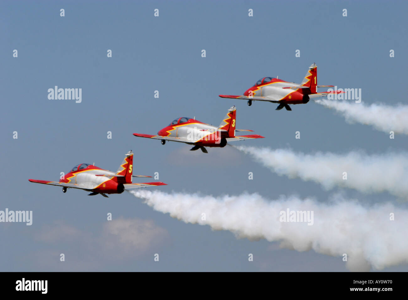 Patrulla Aguila Spanish aerobatic display team in action Stock Photo ...