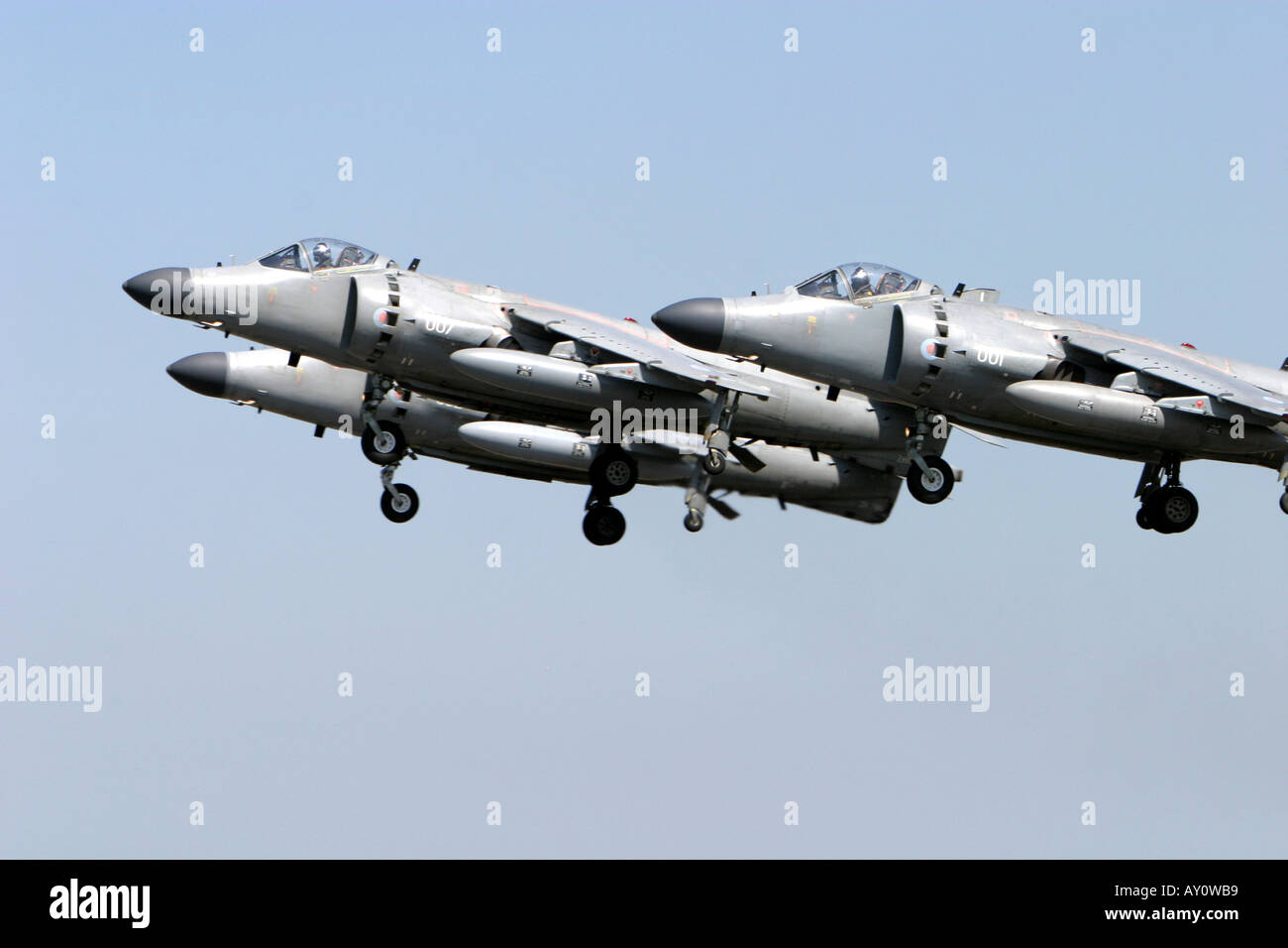 Navy Sea Harriers in flying formation display Stock Photo - Alamy