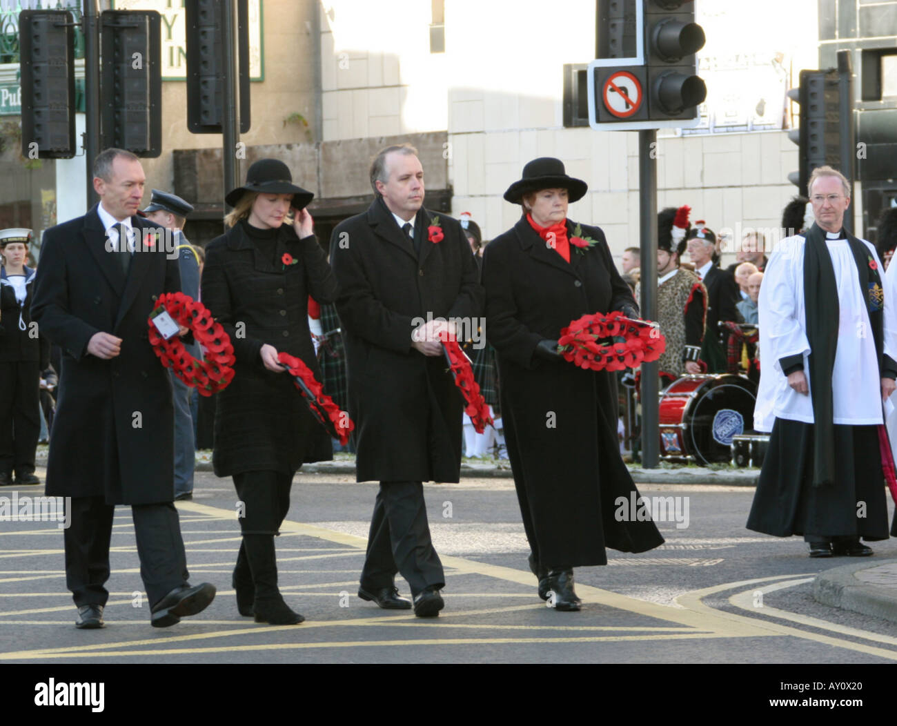 Welsh Assembly Members and Members of Parliament on Remembrance Day in ...