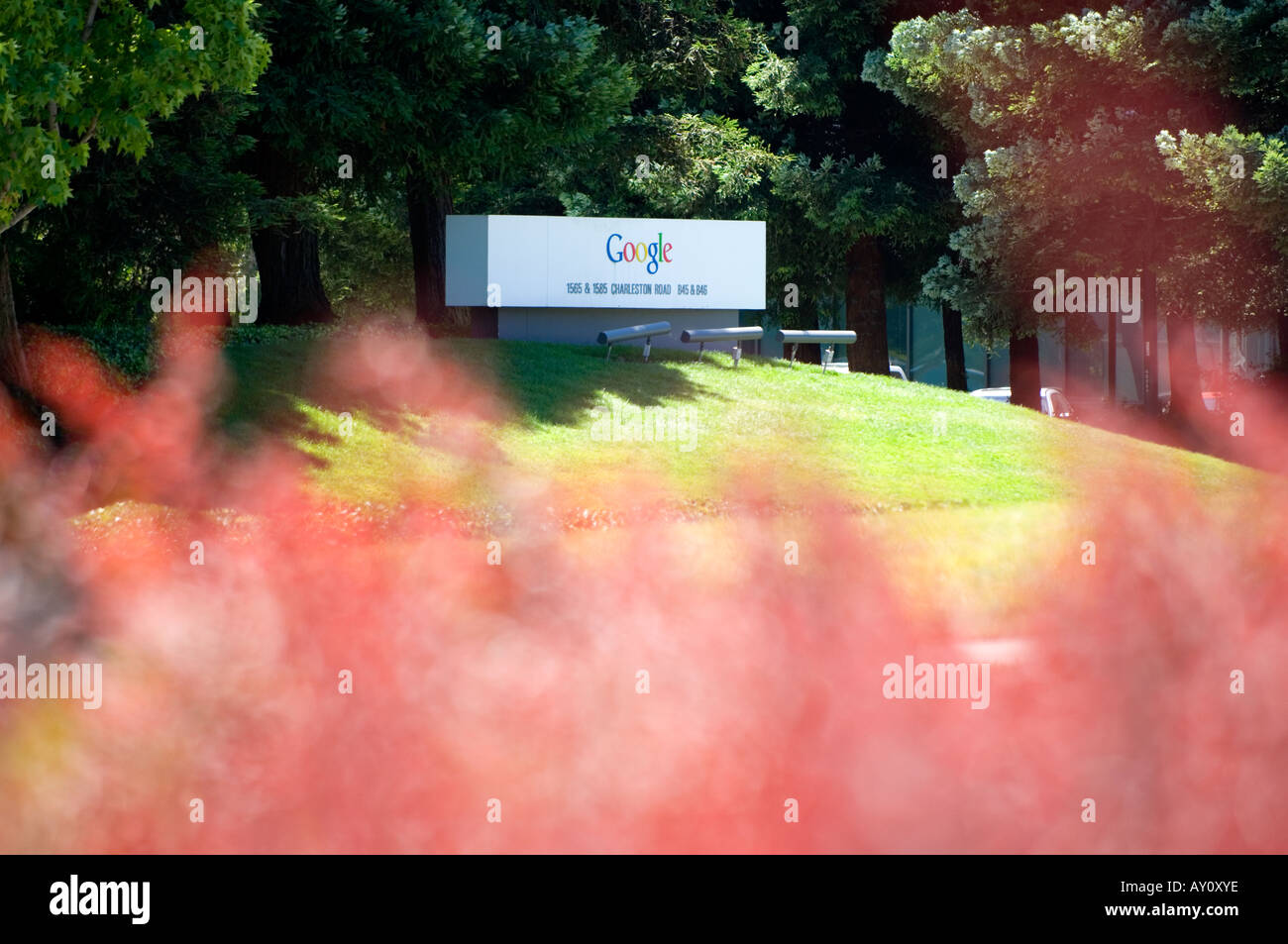Sign outside Google headquarters building Palo Alto, CALIFORNIA Stock ...