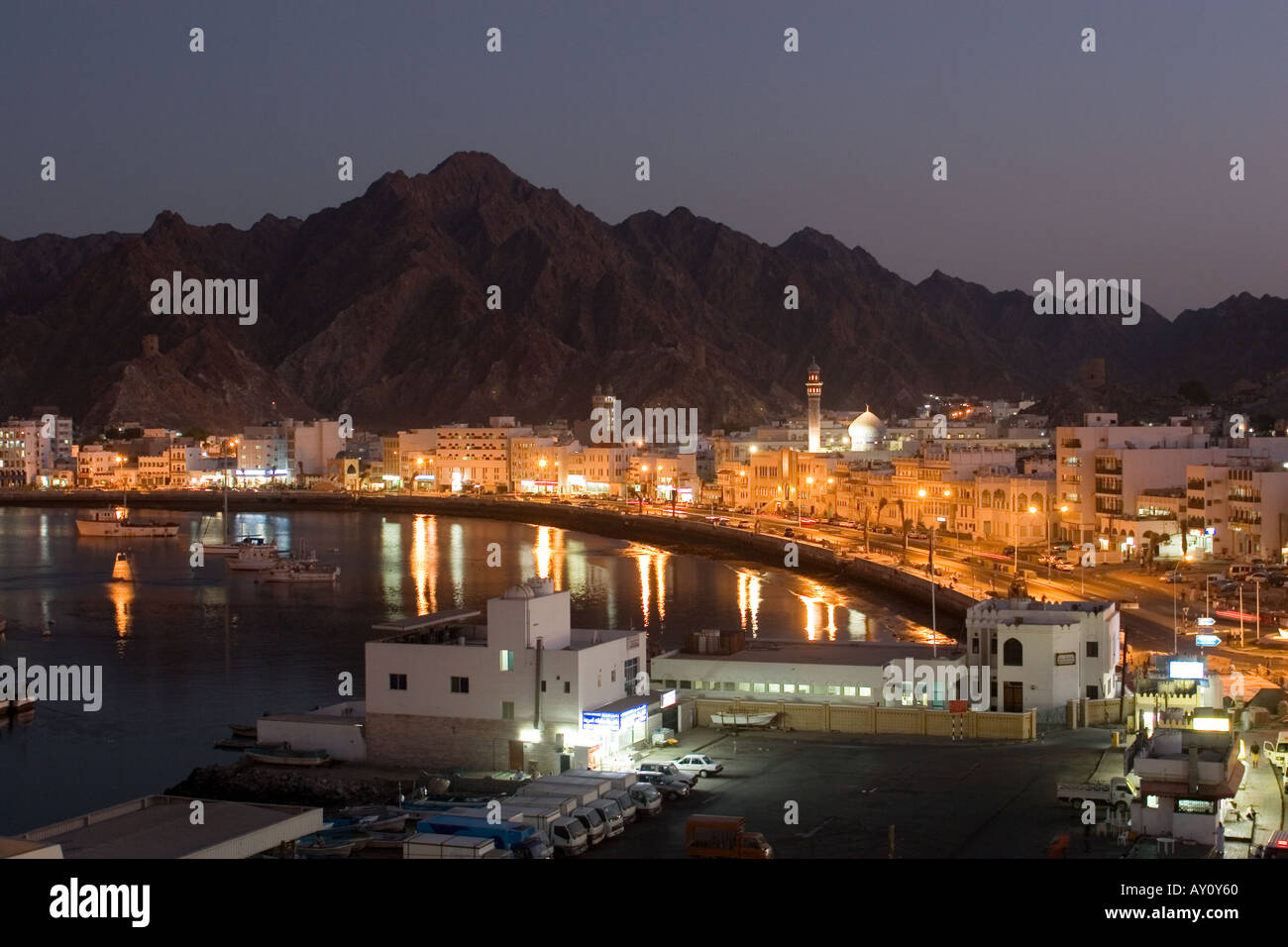 Oman muscat mutrah corniche night hi-res stock photography and images ...