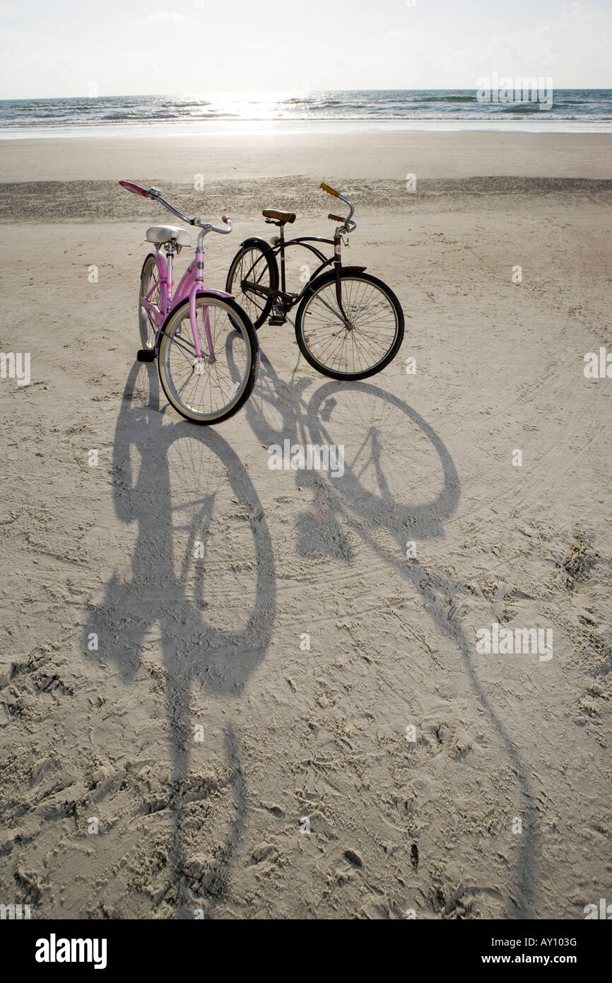 Bicycles on the beach Stock Photo - Alamy