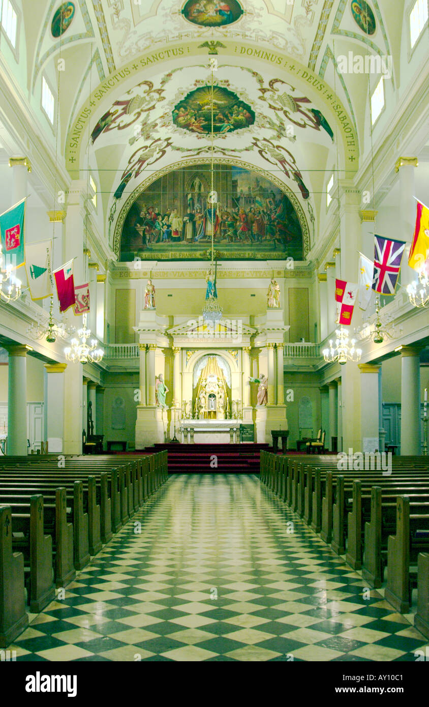 St Louis Cathedral interior in New Orleans Louisianna USA Stock Photo ...