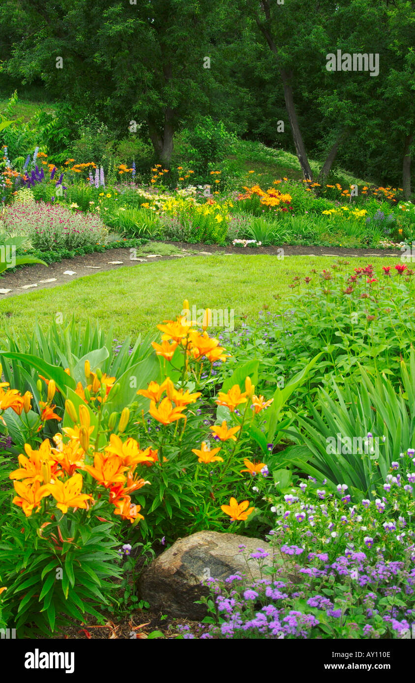 Sunken lily gardens in Neepawa Manitoba Canada Stock Photo - Alamy