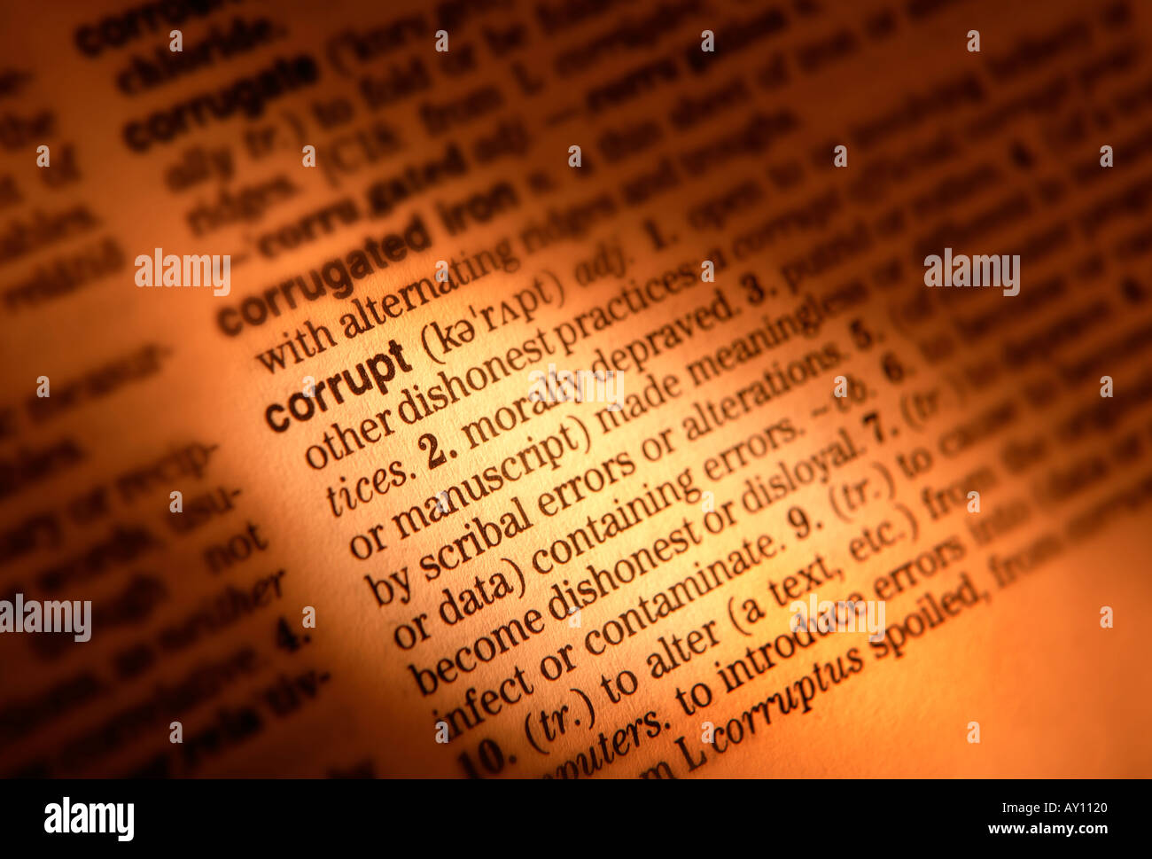 Dictionary definition corrupt hi-res stock photography and images - Alamy