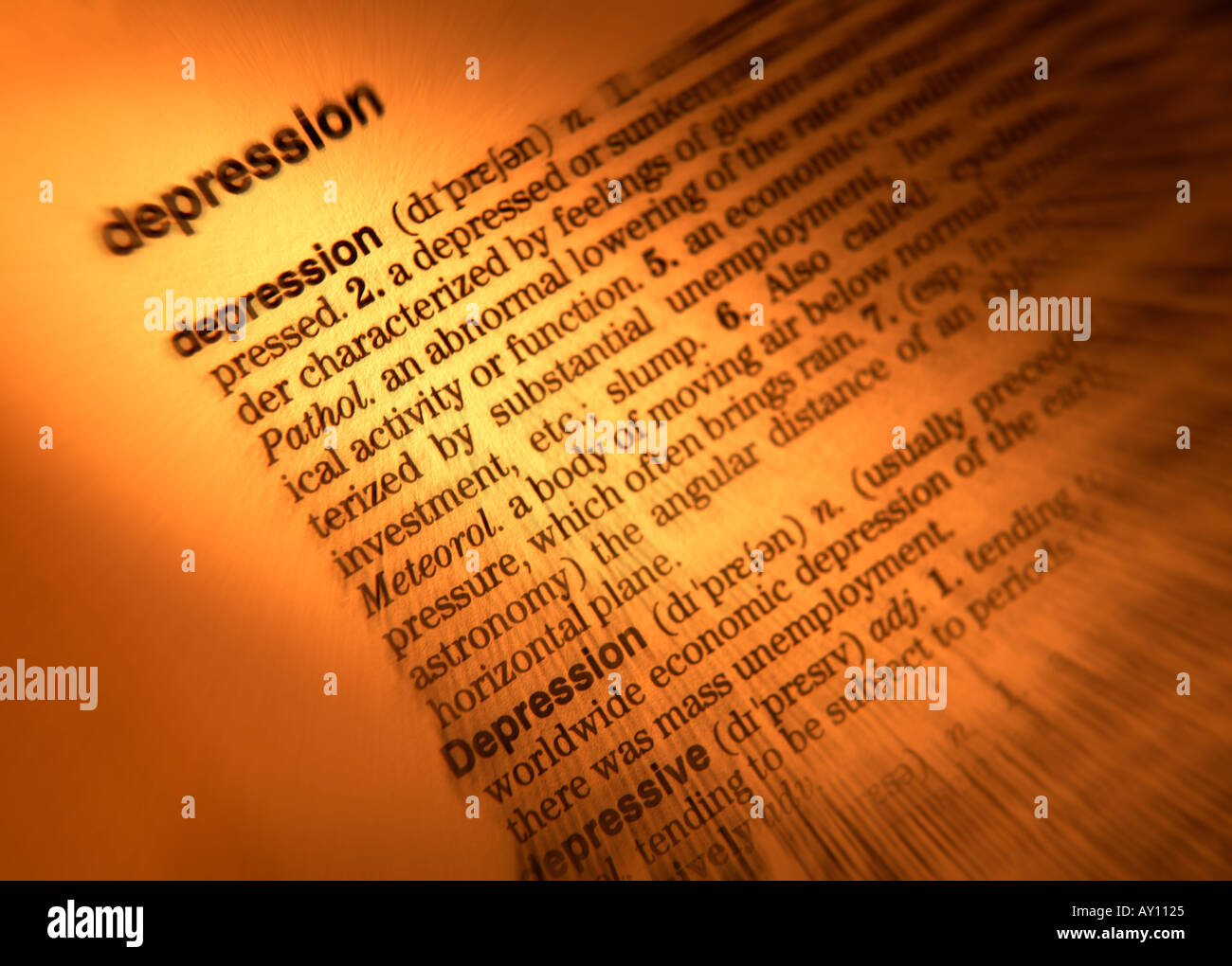 Dictionary definition depression hi-res stock photography and images ...