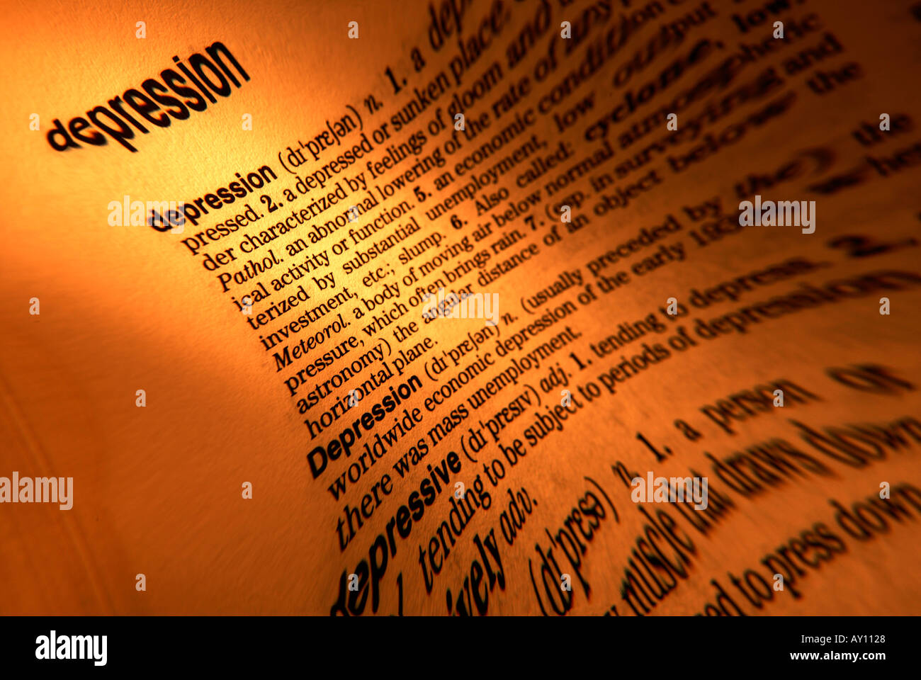 Dictionary definition depression hi-res stock photography and images ...