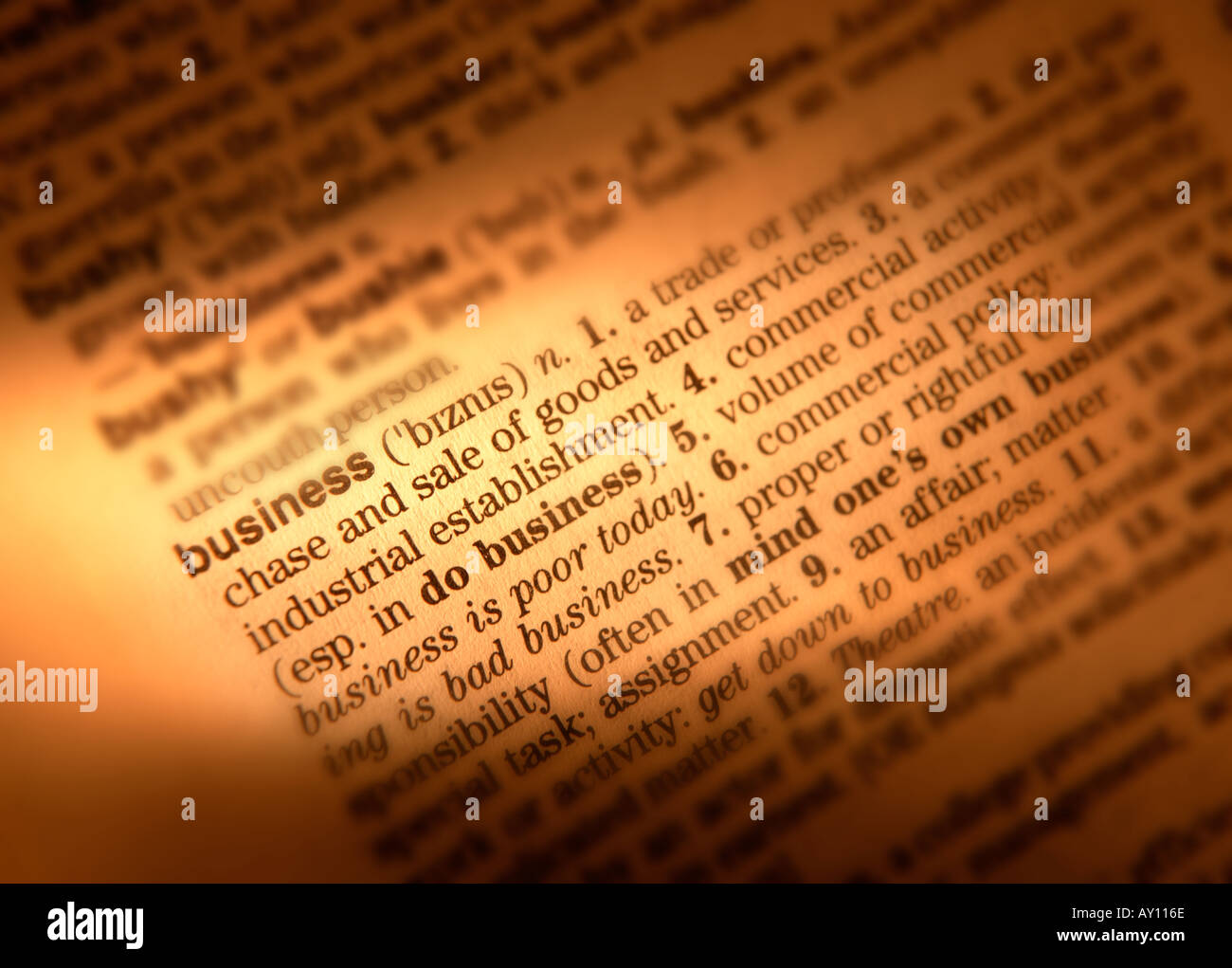 Dictionary definition business word spelling hi-res stock photography ...