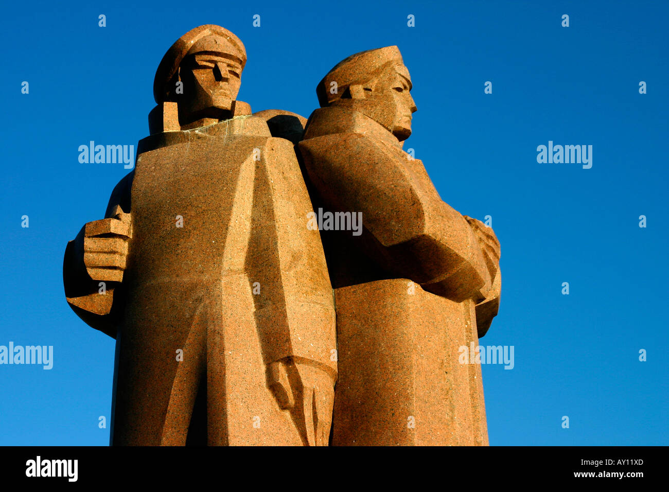 Soviet monument of the latvian red riflemen hi-res stock photography ...