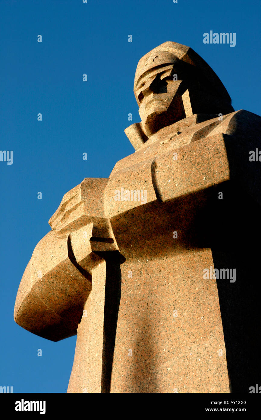 Soviet monument of the latvian red riflemen hi-res stock photography ...