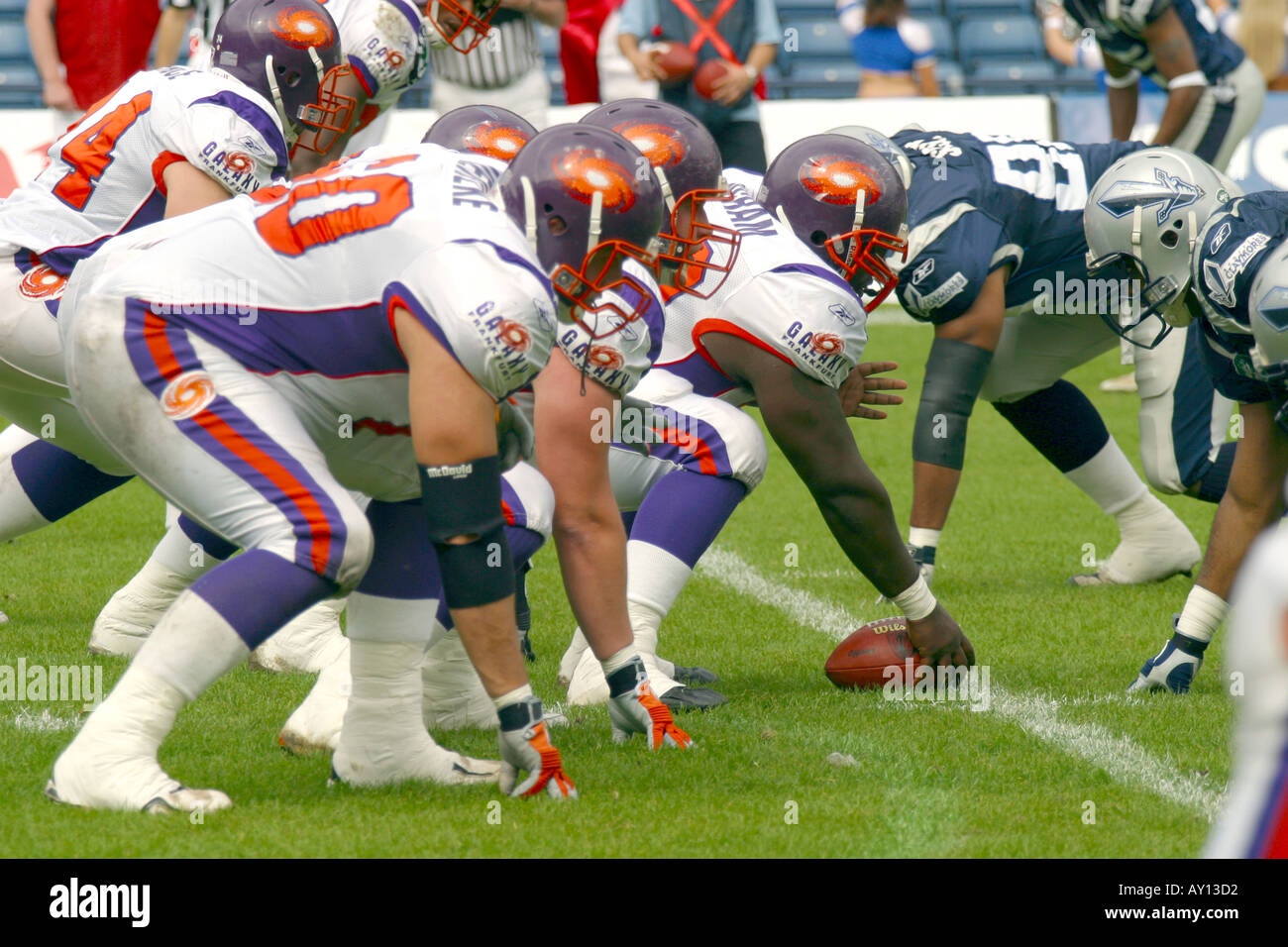 American football action Stock Photo - Alamy