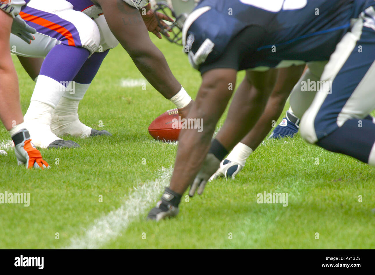 American football action Stock Photo - Alamy