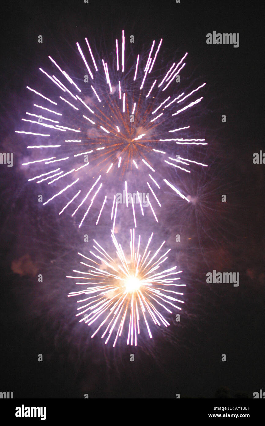 Aerial firework explosion Stock Photo - Alamy