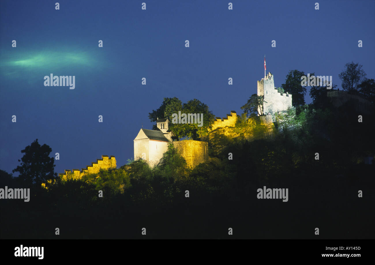 Moonlight Over Castle Ruins Stock Photo - Alamy