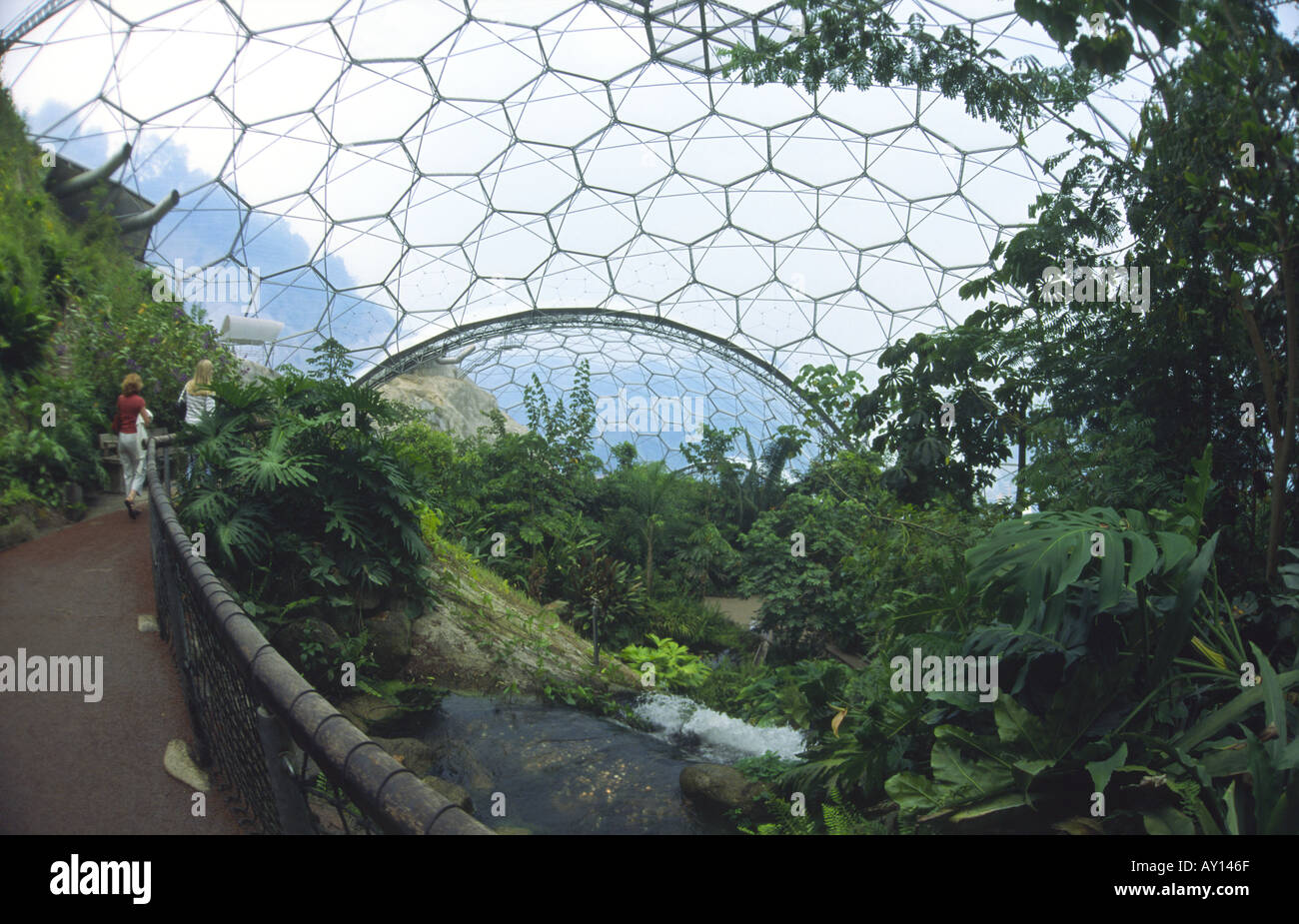 Eden project cornwall dome interior hi-res stock photography and images ...