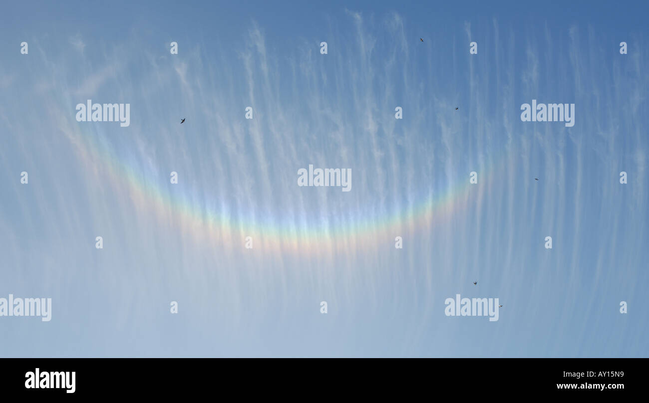 High altitude rainbow in cirrus clouds hi-res stock photography and ...