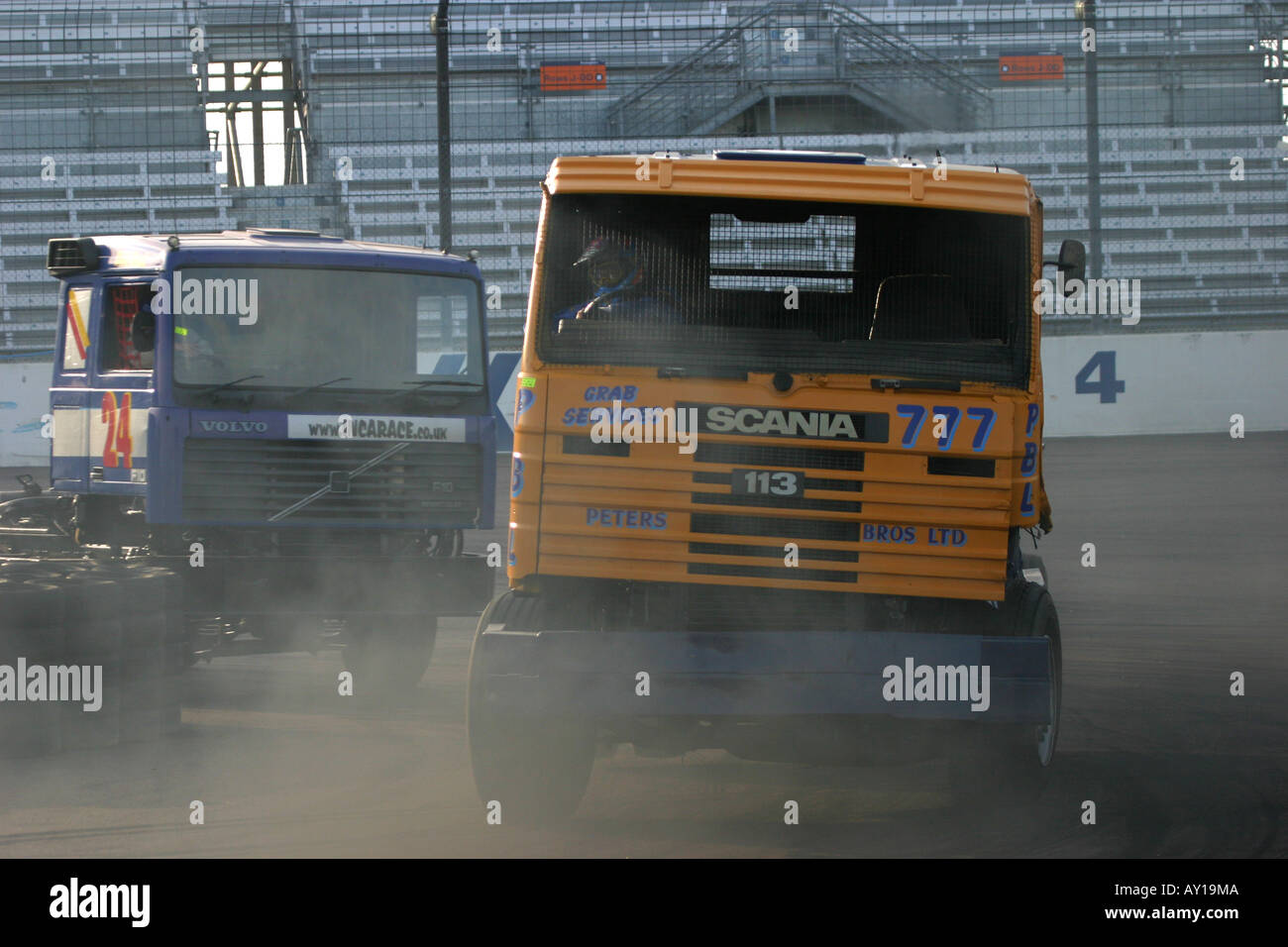 Big Rig Truck Racing Stock Photo - Alamy