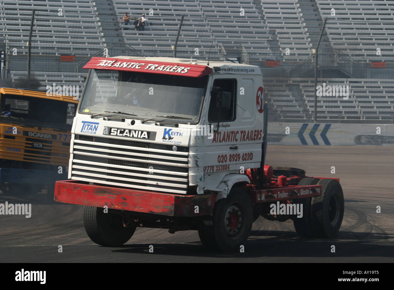 Big Rig Truck Racing Stock Photo - Alamy