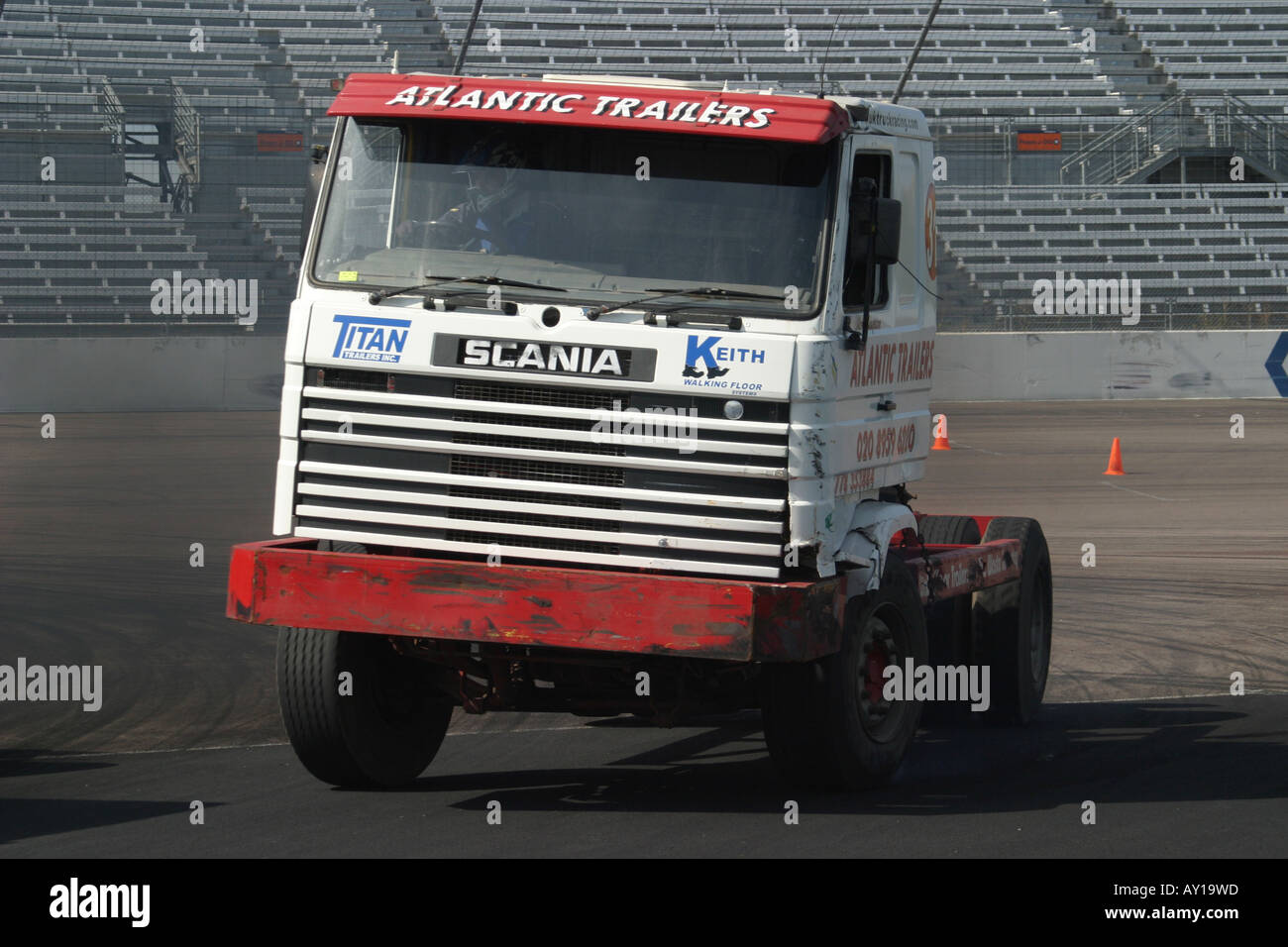 Big Rig Truck Racing Stock Photo - Alamy