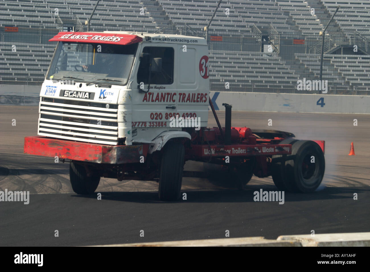 Big Rig Truck Racing Stock Photo - Alamy