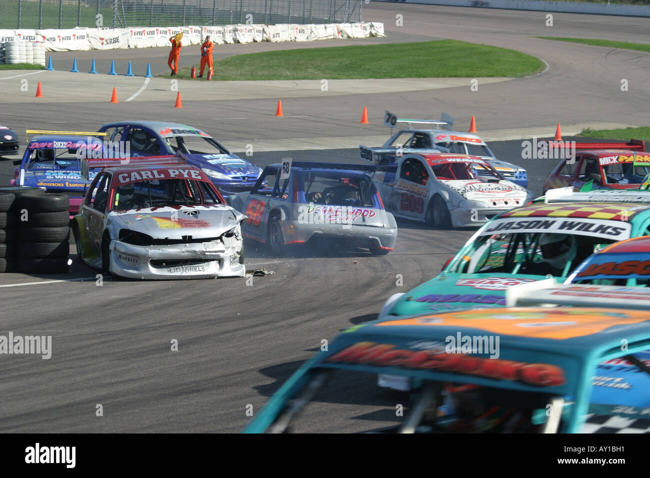 Stock car racing crash hi-res stock photography and images - Alamy