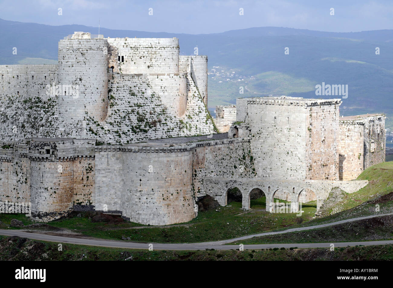 The "Krak des Chevaliers", a medieval castle used by the Crusaders, is ...