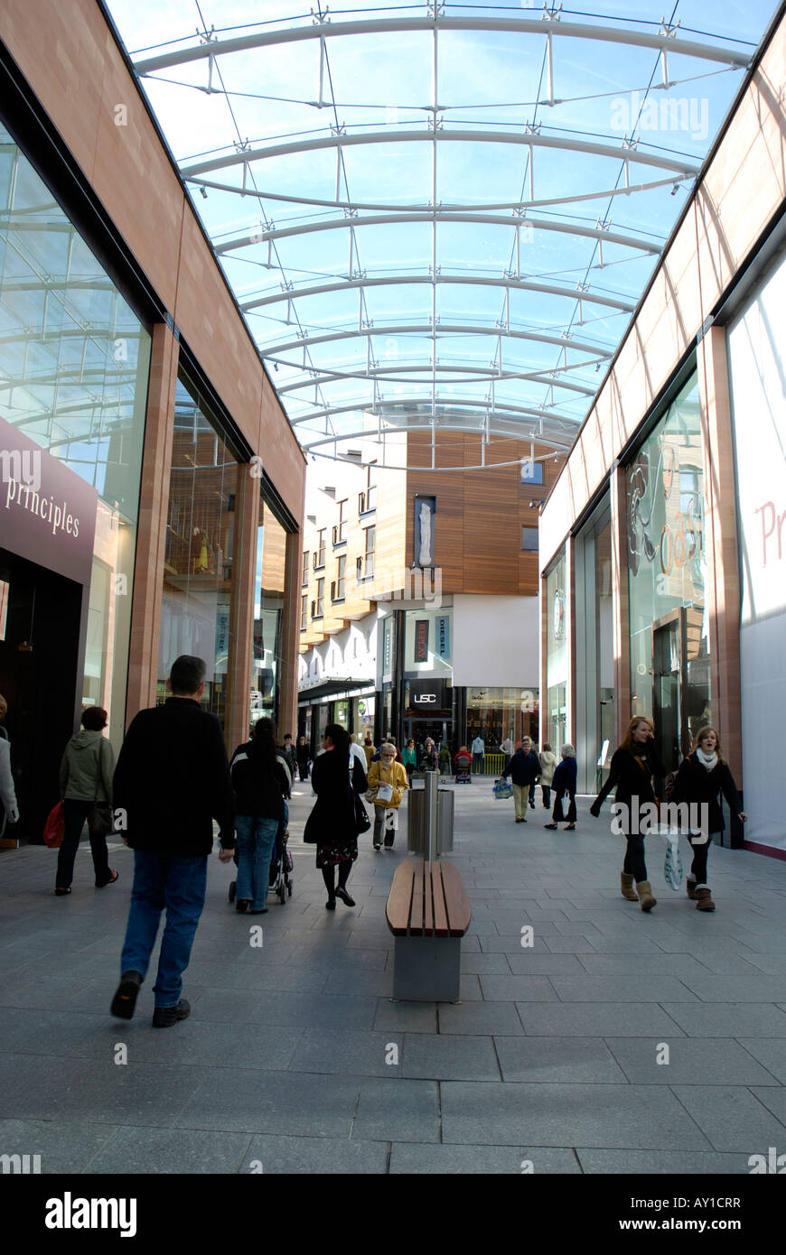 Princesshay shopping precinct Exeter Devon UK Stock Photo - Alamy