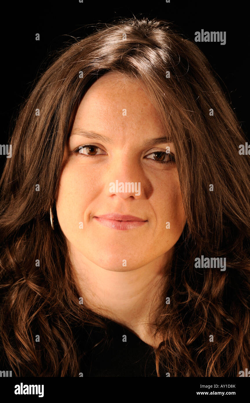 Portrait of woman in studio Stock Photo - Alamy