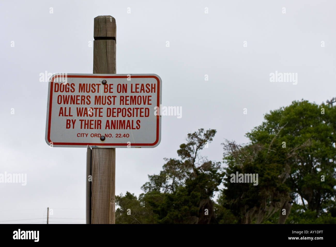 City Ordinance Sign for Dog Owners Stock Photo - Alamy