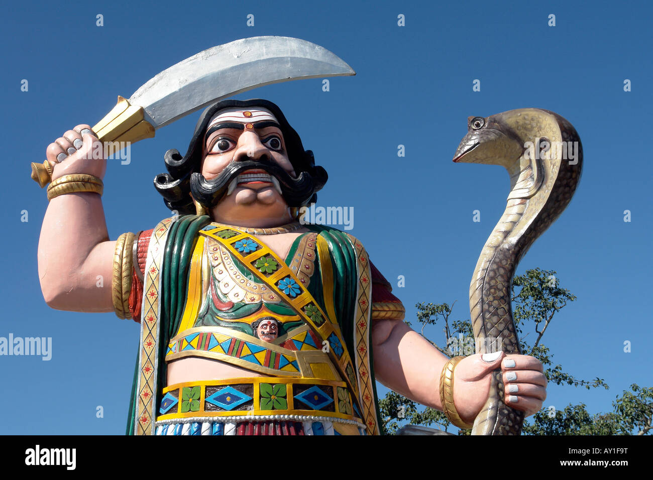 the mahishasura statue at chamundi hill mysore Stock Photo - Alamy