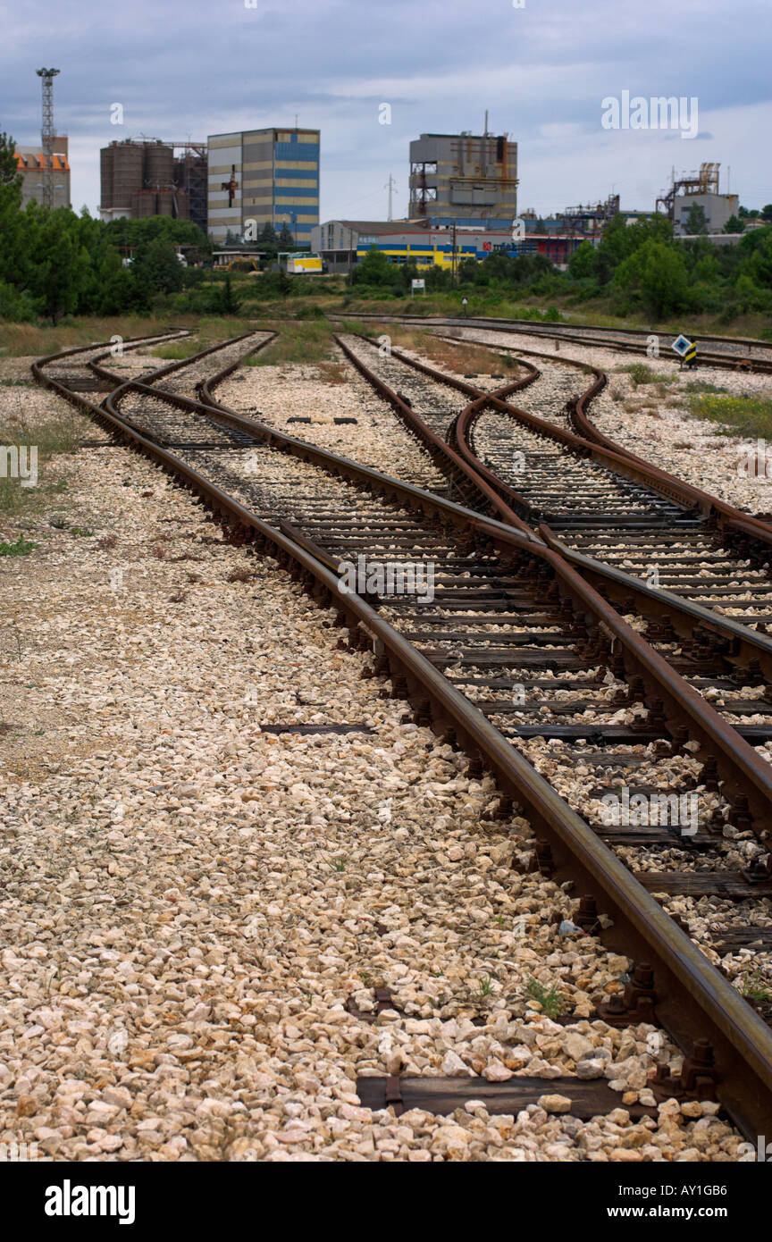 Railway lines Zadar Croatia Stock Photo - Alamy