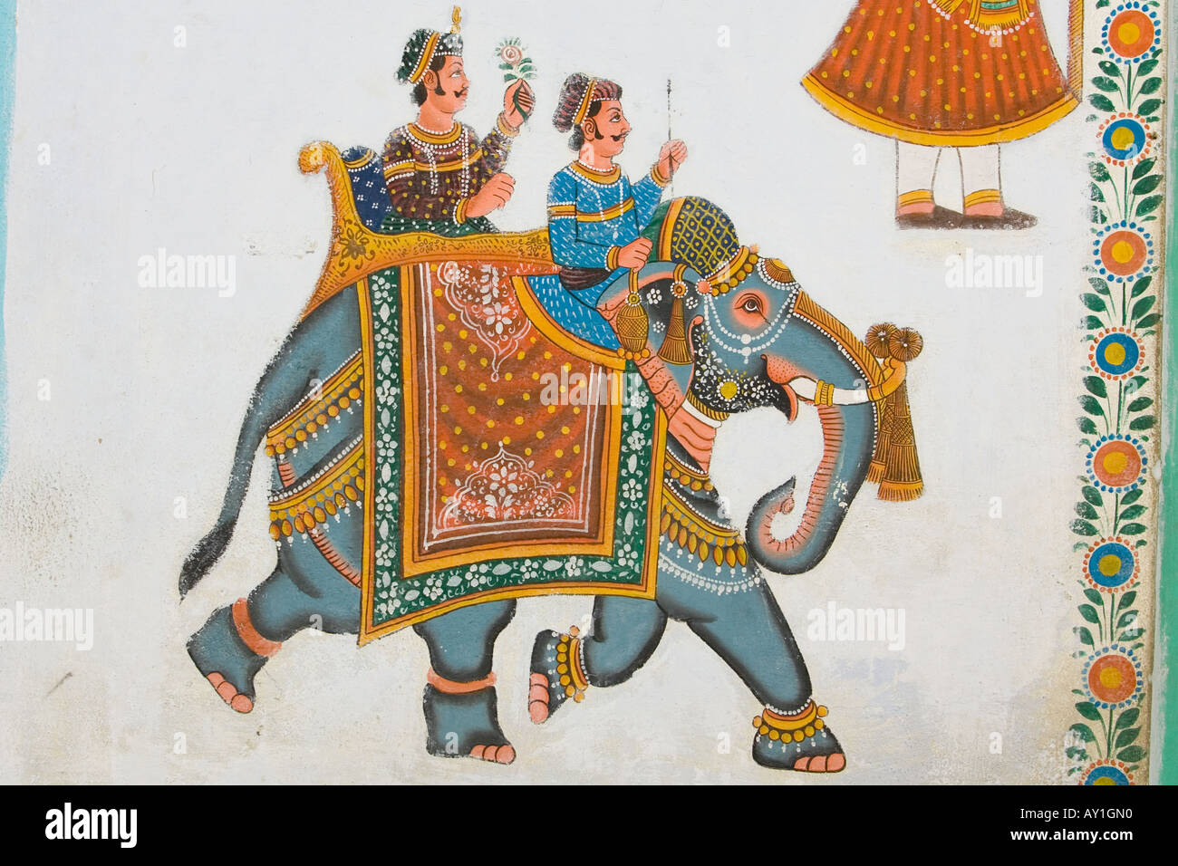 Wall art in Udaipur, India Stock Photo - Alamy