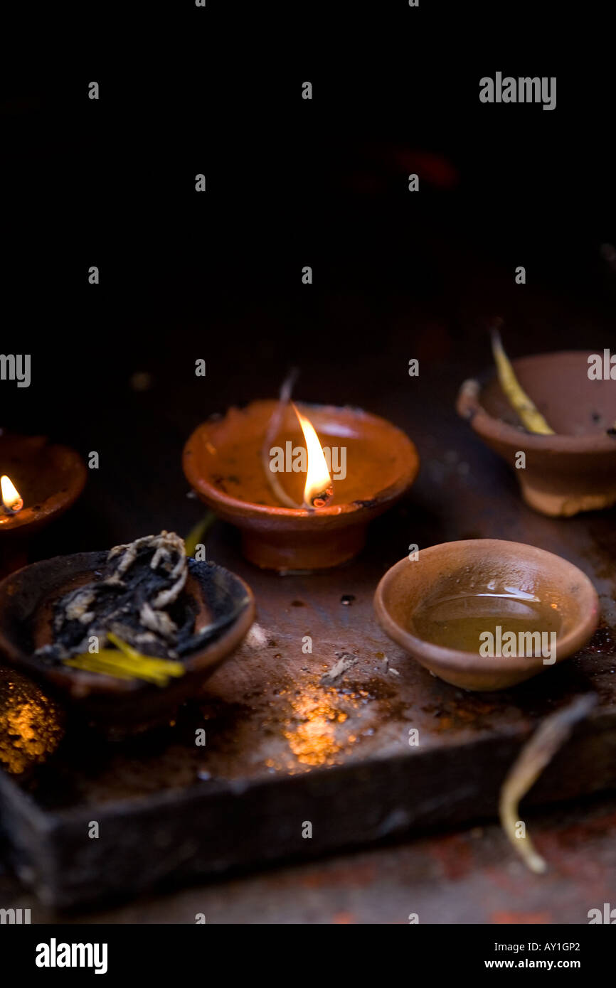 Puja burning, India Stock Photo - Alamy